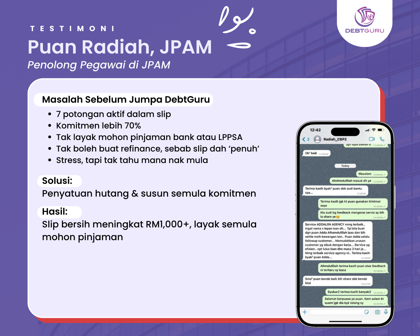 DebtGuru – Pakar Strategi Reset Kewangan Untuk Penjawat Awam